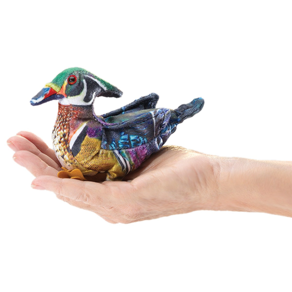Folkmanis Mini Wood Duck Finger Puppet – Sewing Seeds Play