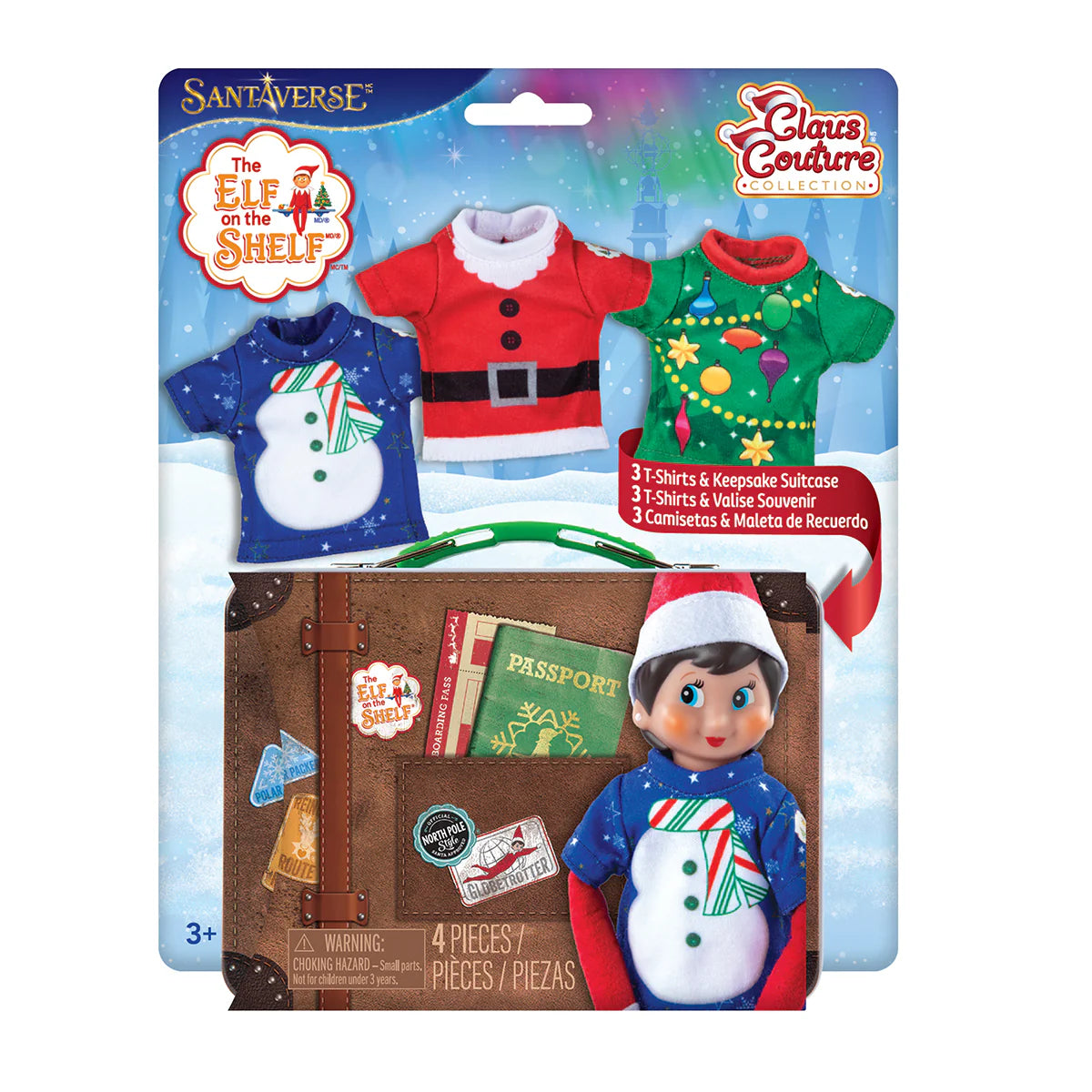 Elf On The Shelf - Elf Sweet Treat Tees 3-Pack In A Carrying Case ...
