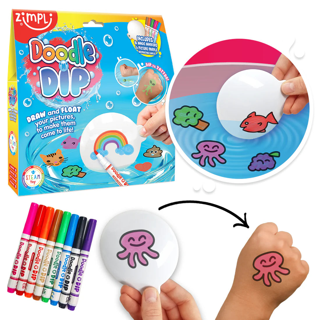 Doodle N Dip Dancing Water Drawings – Sewing Seeds Play