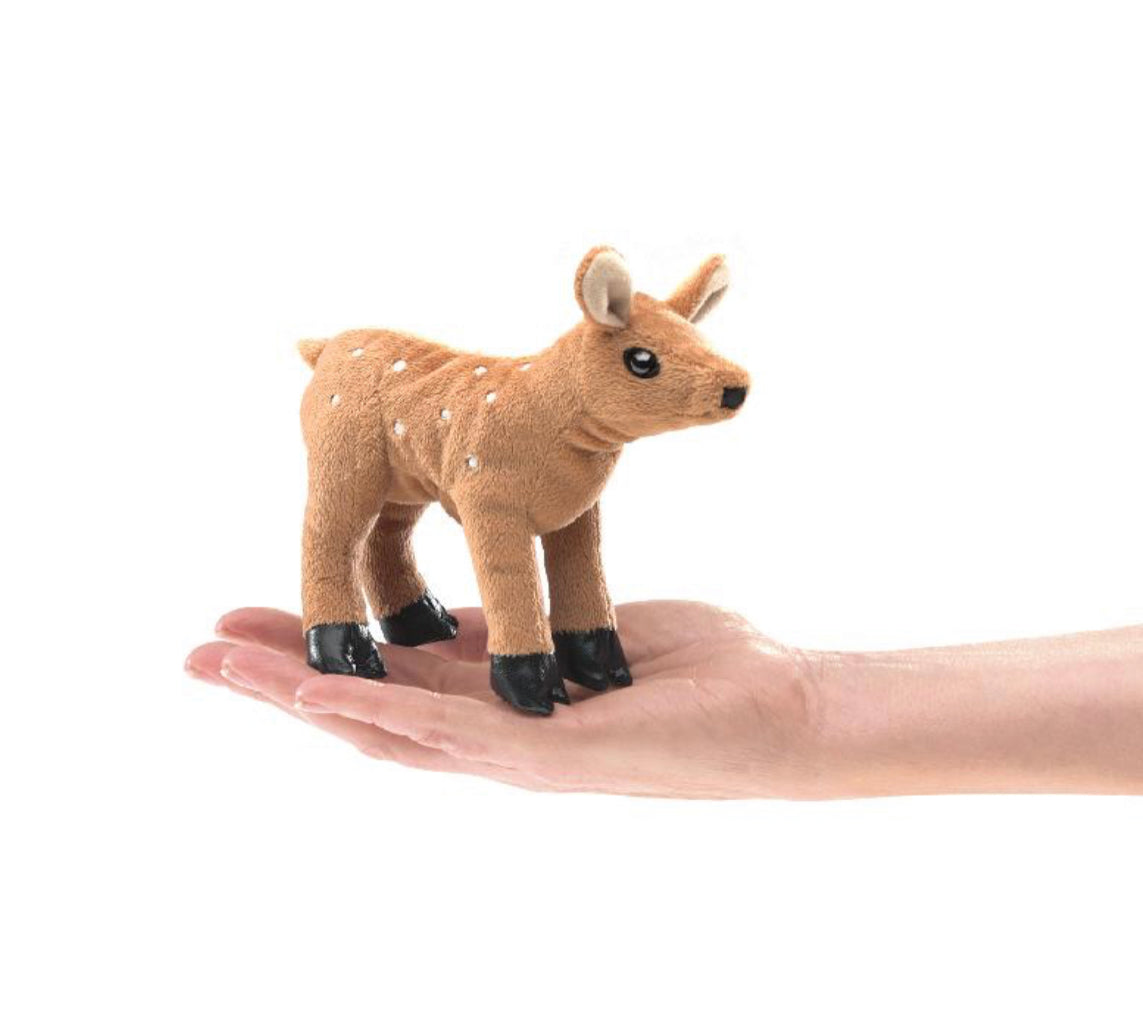 Folkmanis Mini Fawn Finger Puppet – Sewing Seeds Play