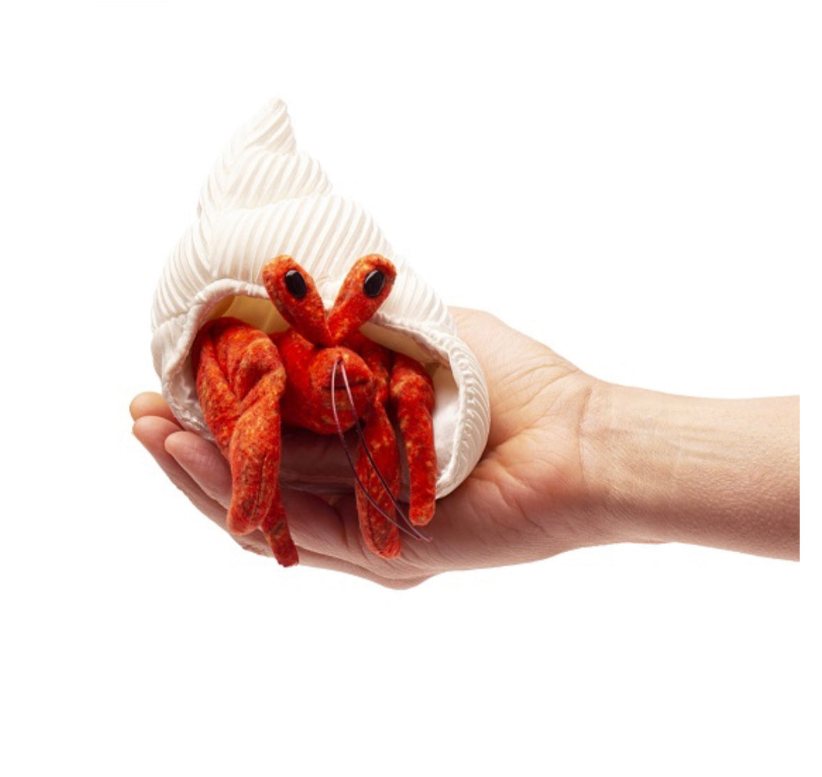 Folkmanis Mini Hermit Crab Finger Puppet – Sewing Seeds Play