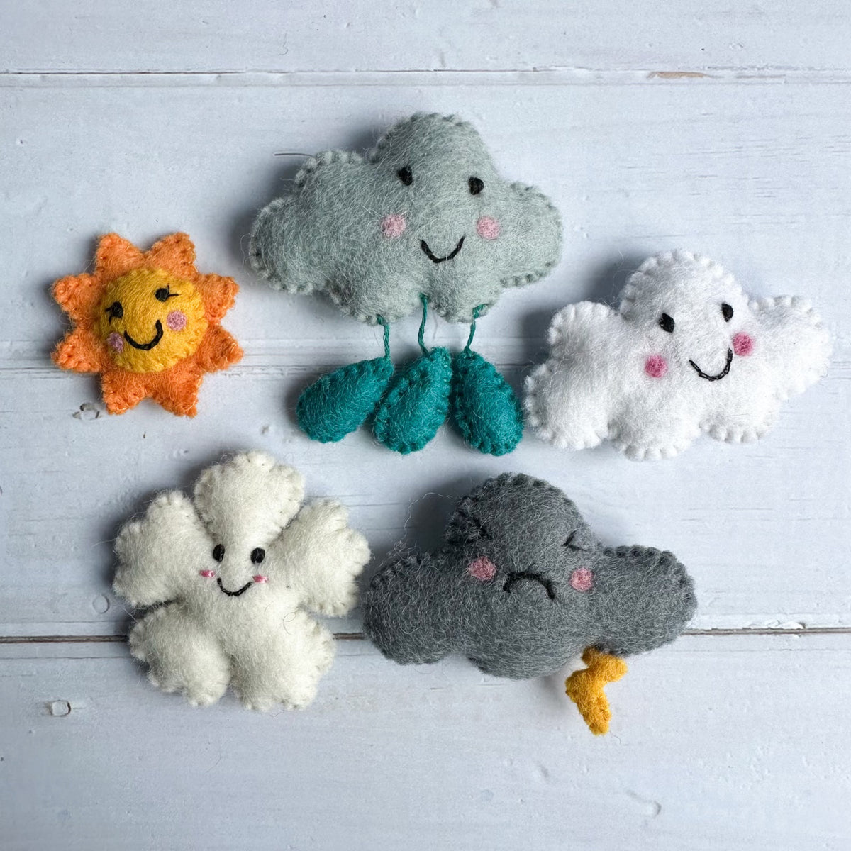 Felt Weather Set Of 5 – Sewing Seeds Play
