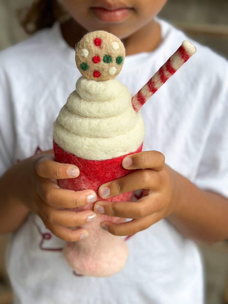 Santa's Christmas Felt Milkshake – Sewing Seeds Play