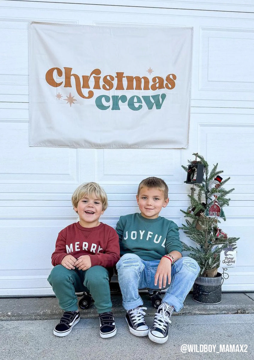 Christmas Crew Banner (36 x 26 inches) – Sewing Seeds Play