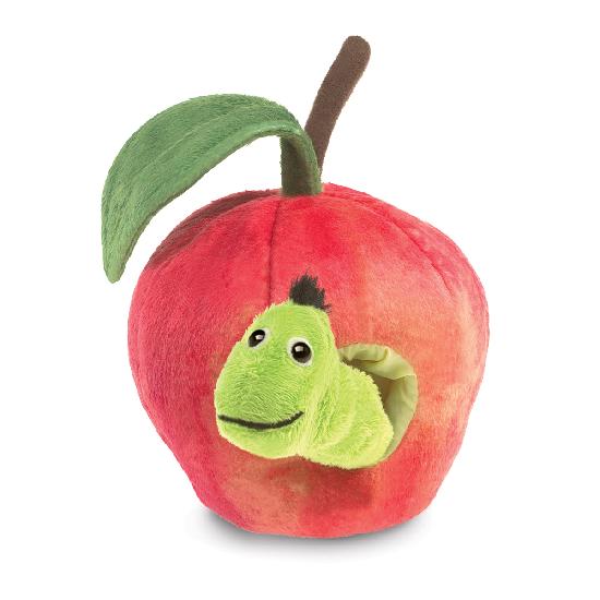 Folkmanis Worm In Apple Finger Puppet – Sewing Seeds Play