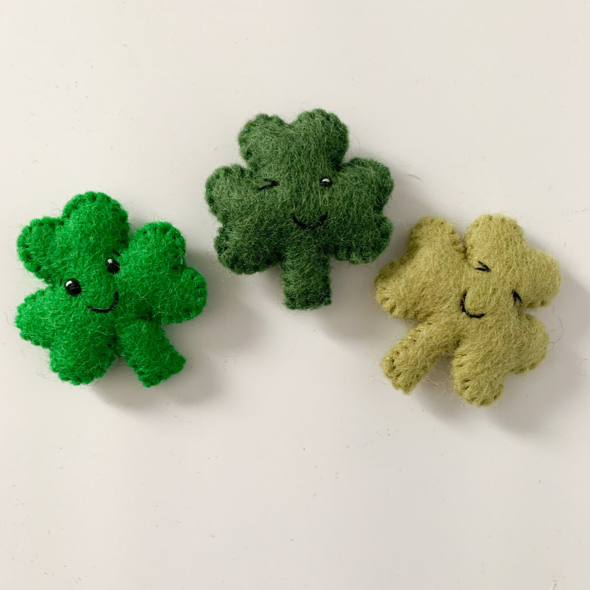 Shamrock Character Bundle Of 3 - One Of Each Colour Shown – Sewing ...