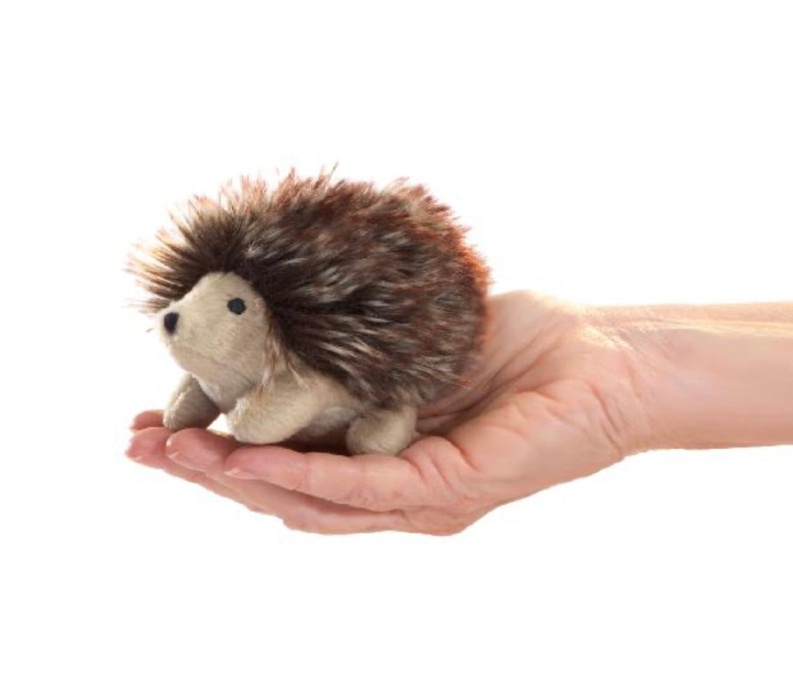 Folkmanis Mini Hedgehog Finger Puppet – Sewing Seeds Play