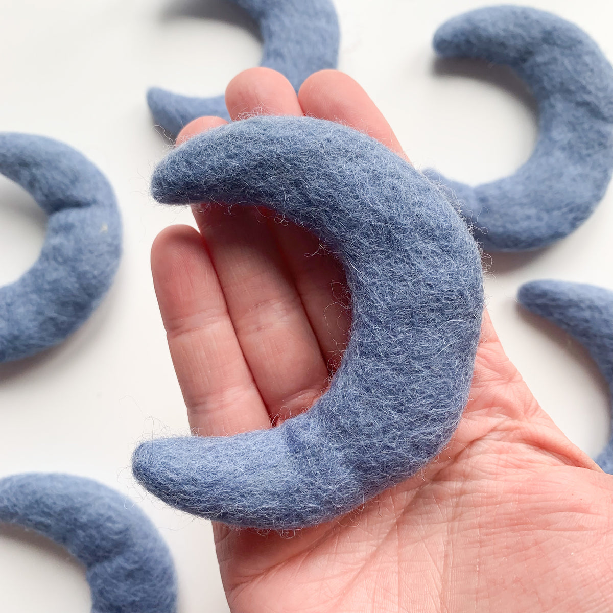 1 Blue Felt Moon – Sewing Seeds Play