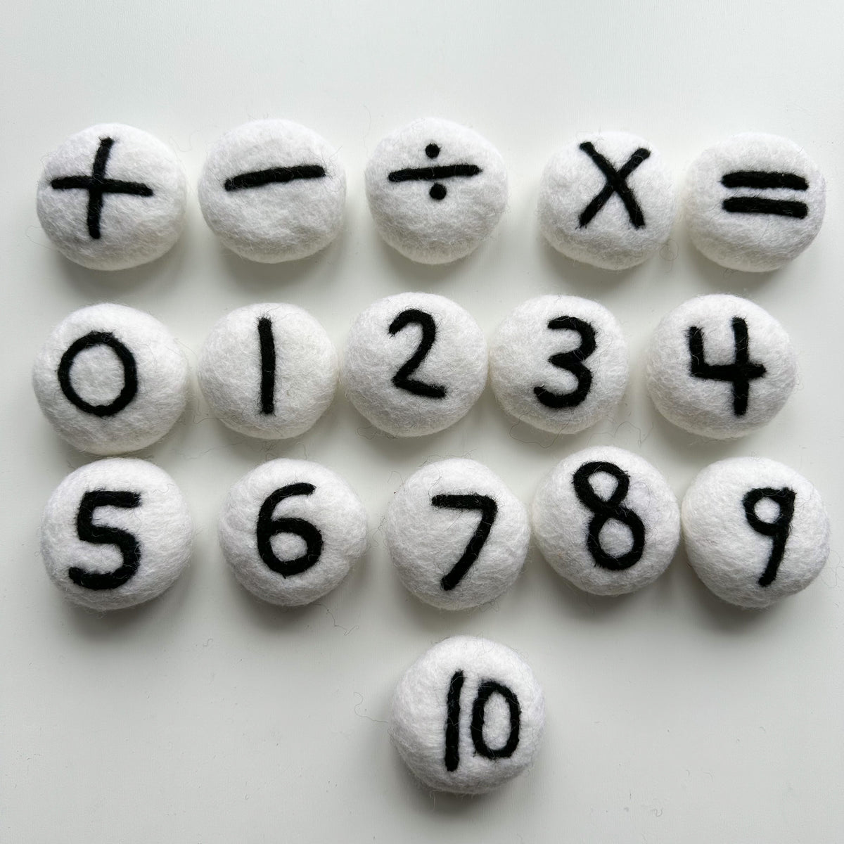 Felt Math Stones Set - With A Storage Bag – Sewing Seeds Play