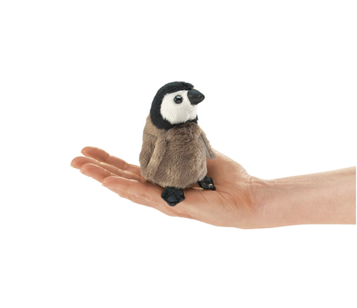 Folkmanis Mini Emperor Penguin Finger Puppet – Sewing Seeds Play